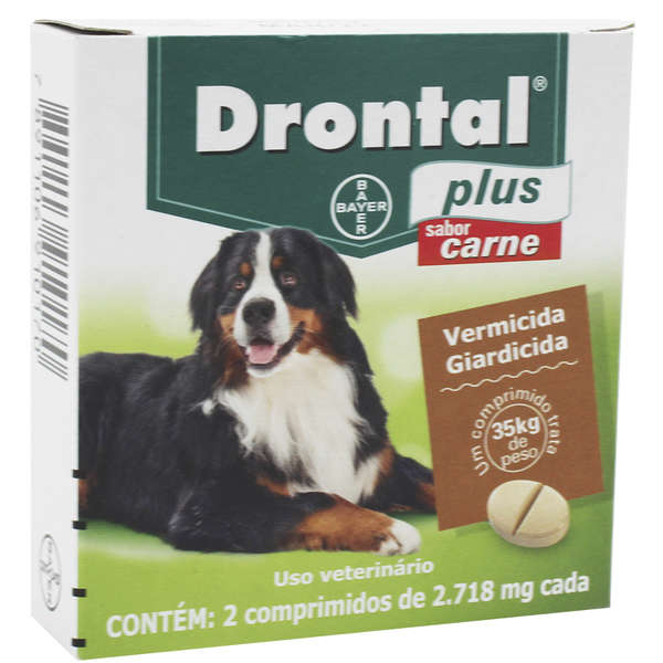 Vermífugo Bayer Drontal Plus Sabor Carne – Clínica Veterinária Fragata